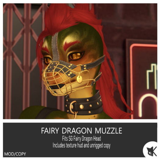 Second Life Marketplace - [Kottr] Fairy Dragon Muzzle