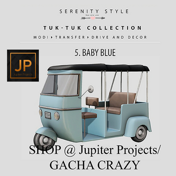Second Life Marketplace - 5. Serenity Style- Tuk Tuk BABY BLUE
