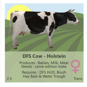 Second Life Marketplace - DFS Cow - Holstein