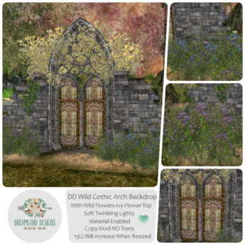 Second Life Marketplace - DD Wild Gothic Arch Backdrop /ADD Lazy Sunday 75L