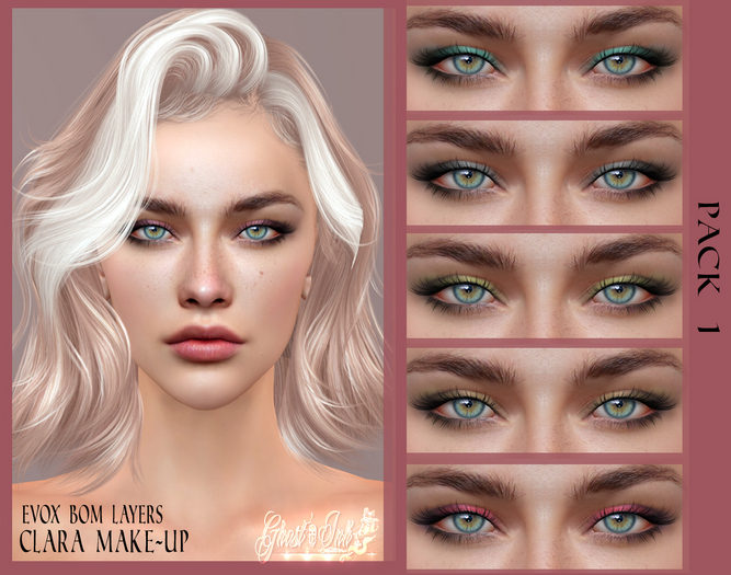 Second Life Marketplace - GHOST INK \\ PACK1 - CLARA MAKEUP // EVO X