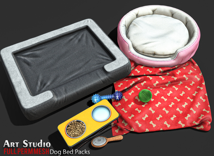 Second Life Marketplace - Art Studio.FULL PERM \\ Dog Bed Packs