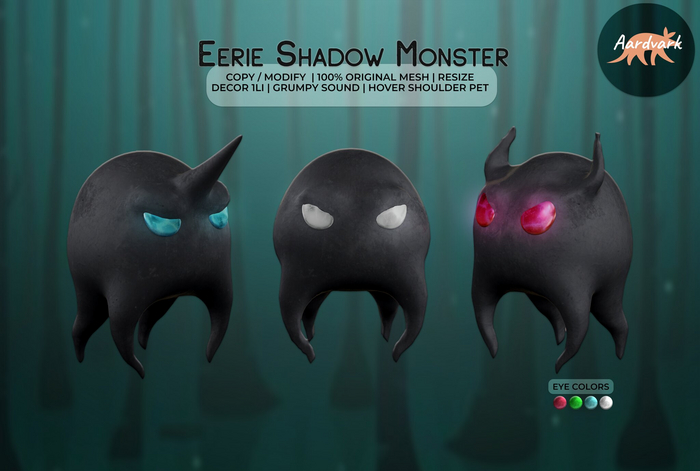 Second Life Marketplace - Aardvark : Eerie Shadow Monster - Twin Horns