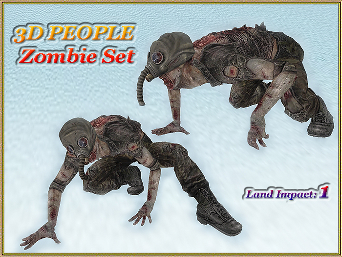 Second Life Marketplace - 3D PEOPLE - Zombie Set (1 LI) Full perm)