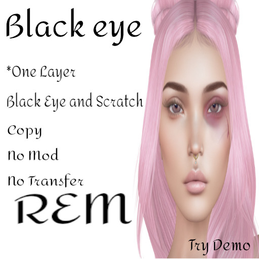 Second Life Marketplace - [REM] Black Eye Tattoo