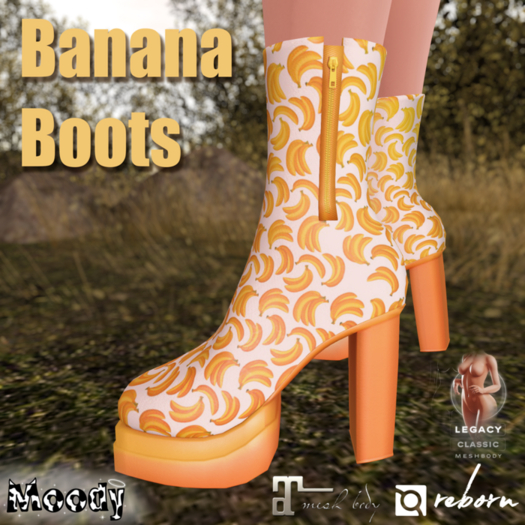 Second Life Marketplace - Banana Boots Set- Reborn,legacy,Meshbody ...