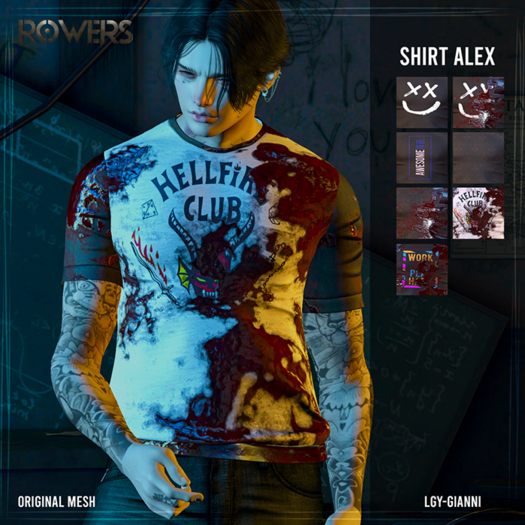 Second Life Marketplace - //Rowers// Axel Shirt DEMO