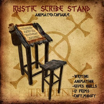 Second Life Marketplace - Rustic Scribe Stand