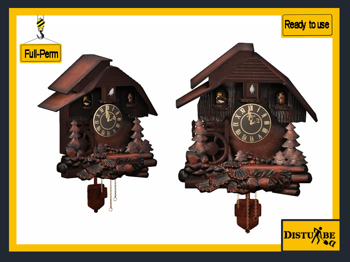 Second Life Marketplace - ::DisturbeD:: Antique Cuckoo Clock - FULL ...