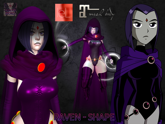 Second Life Marketplace - +Luka's Store+ Raven Shape Lel Raven&Maitreya ...