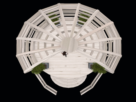 Second Life Marketplace - MC White Wood Dome Park DJ Stage RESIZER