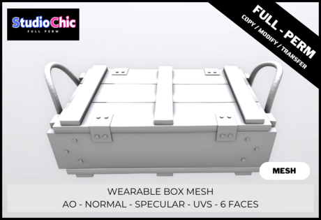 Second Life Marketplace - WEARABLE BOX MESH - FULL PERM - ONLY MESH - 3 ...
