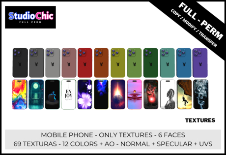 Second Life Marketplace - MOBILE PHONE TEXTURES - FULL PERM - 69 ...