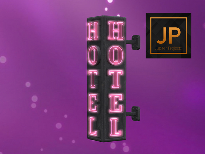Second Life Marketplace - 4. Refuge - Hotel Block Sign Pink