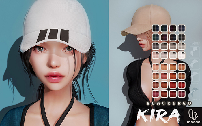 Second Life Marketplace - [monso] Kira Hair /Black & Red