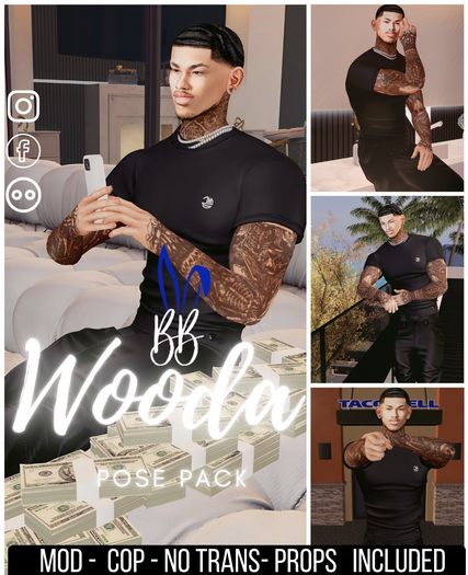 Second Life Marketplace - Bad Bunny - Wooda Pose Pack