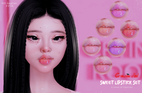 Second Life Marketplace - Crimson Soul - Sweet Lipstick Set