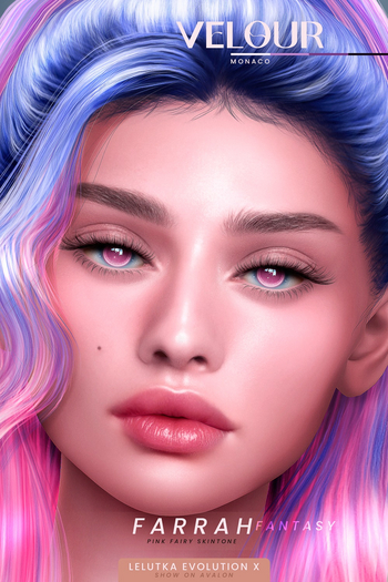 Second Life Marketplace - VELOUR: "FARRAH" FANTASY SKIN for EVO X (POISON)