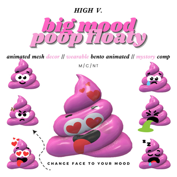 Second Life Marketplace - [high v.] big mood poop pool float pink ...