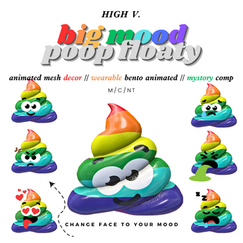 Second Life Marketplace - [high v.] big mood poop pool float rainbow ...