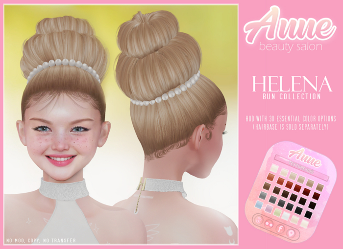 Second Life Marketplace - {Anne} - Helena Alpha Hair - Bun