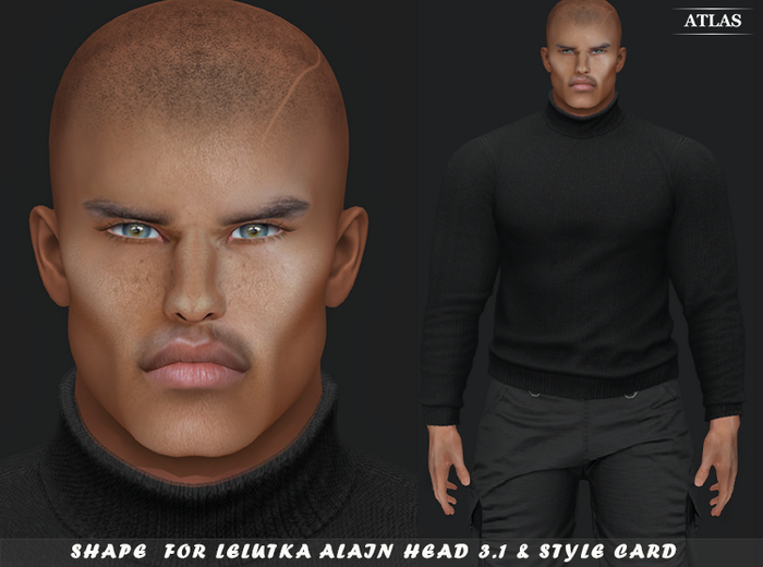 Second Life Marketplace - *ATLAS* Shape GREK for Lelutka Alain Head 3.1 ...