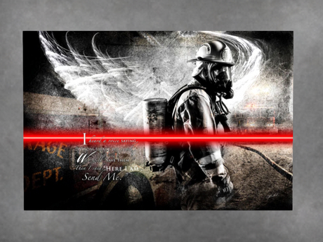Second Life Marketplace - Send Me - Firefighter Wall Art