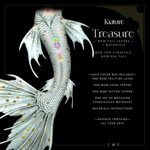 Second Life Marketplace - ((Krature)) - Treasure Tail BOM Layers+Mats ...