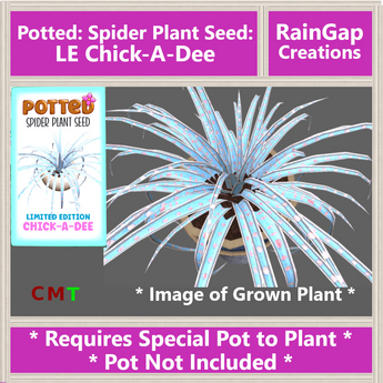 Second Life Marketplace - Potted: Spider Plant Seed: LE Chick-A-Dee ...