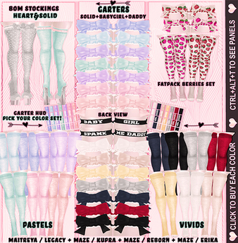 Second Life Marketplace - *HolliPocket* Aimee Stockings+Garters-M/L/K/R ...