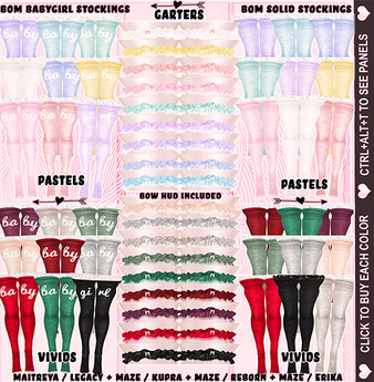 Second Life Marketplace - *HolliPocket* Halle Stockings+Garters-M/L/K/R ...