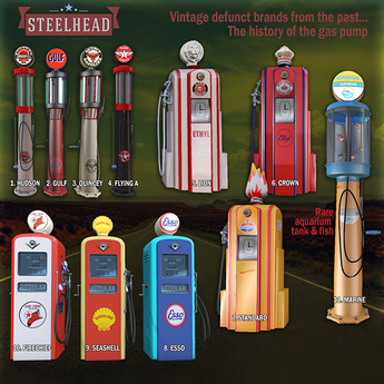 Second Life Marketplace - 11. STEELHEAD VINTAGE GAS PUMP [Marine ...