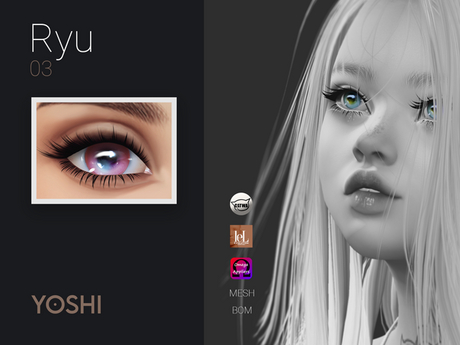 Second Life Marketplace - YOSHI - Kawaii eyes multicolor set - Ryu Eyes ...