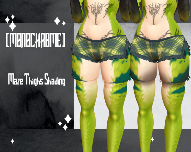 Second Life Marketplace - [MONOCHROME] Maze Thigh Shaders