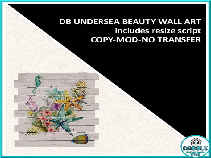 Second Life Marketplace - DB UNDERSEA BEAUTY WALL ART ADD ME