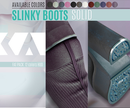 Second Life Marketplace - PROMO Slinky Boots Solid colors pack for ...