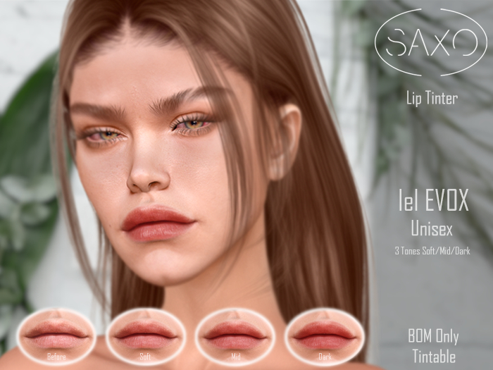 Second Life Marketplace - SAXO - Lip Tinter lel EVOX Unisex (Tintable)