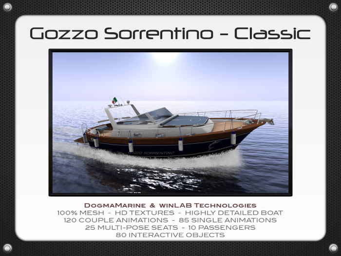 Second Life Marketplace - -DogmaMarine- Gozzo Sorrentino Classic