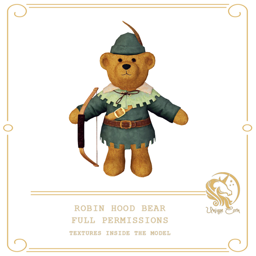 Second Life Marketplace - Full Perm Robin Hood Bear