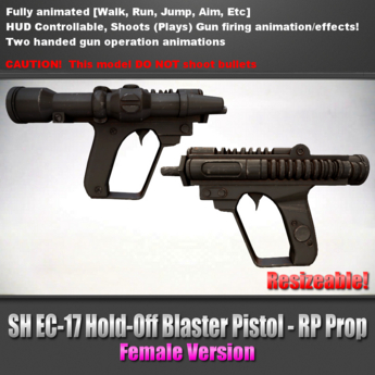 Second Life Marketplace - SH RP Prop Gun - EC-17 Hold-Out Blaster ...