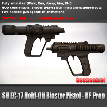 Second Life Marketplace - SH RP Prop Gun - EC-17 Hold-Out Blaster Pistol