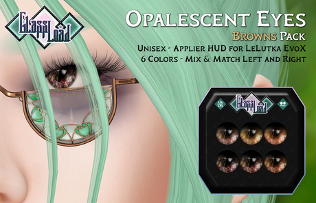 Second Life Marketplace - .: GL :. Opalescent Eyes BROWNS [ Applier LEL ...