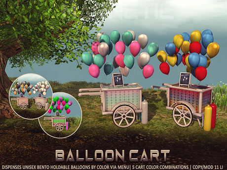 Second Life Marketplace - Magnetic - Balloon Cart