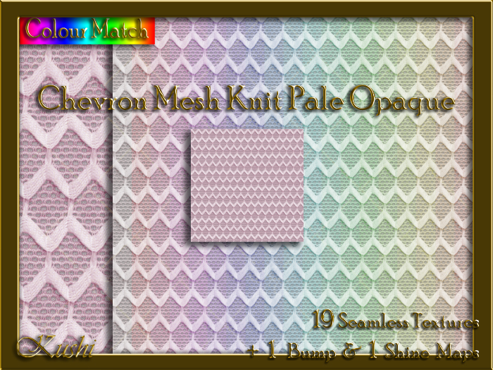 Second Life Marketplace - Chevron Mesh Knit Pale Opaque Seamless ...