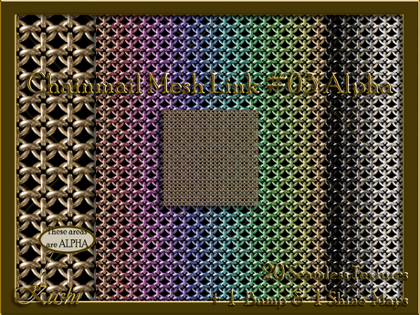 Second Life Marketplace - Chainmail Mesh Link #03 Alpha Seamless ...