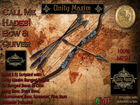 Second Life Marketplace - Call Me Hades Bow - UM 2.5 RANGED WEAPON WITH ...