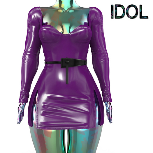Second Life Marketplace - Purple Cyn Dress Black Belt