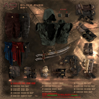 Second Life Marketplace - [AD] - Snake Eyes SET - LEGACY Complete Set