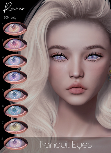Second Life Marketplace - Rarer - Tranquil Eyes (BOM)