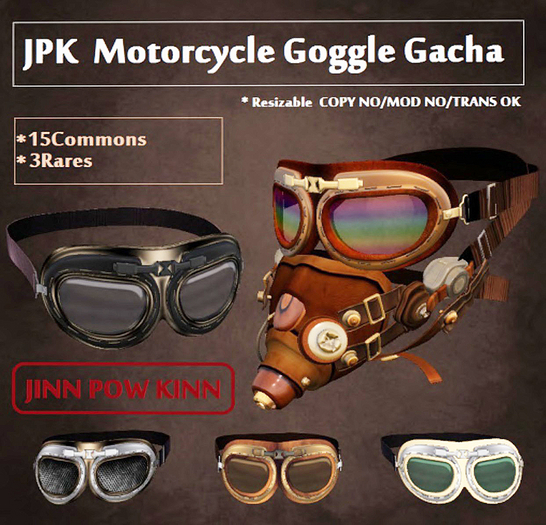Second Life Marketplace - 03**JPK Motorcycle Goggle Gacha (Oxygen Mask ...